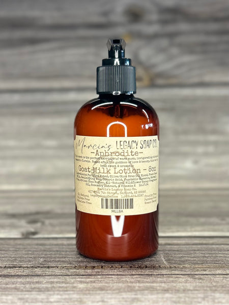 Goat Milk Lotion 8oz - Aphrodite – Marcia's Legacy Soap Co.